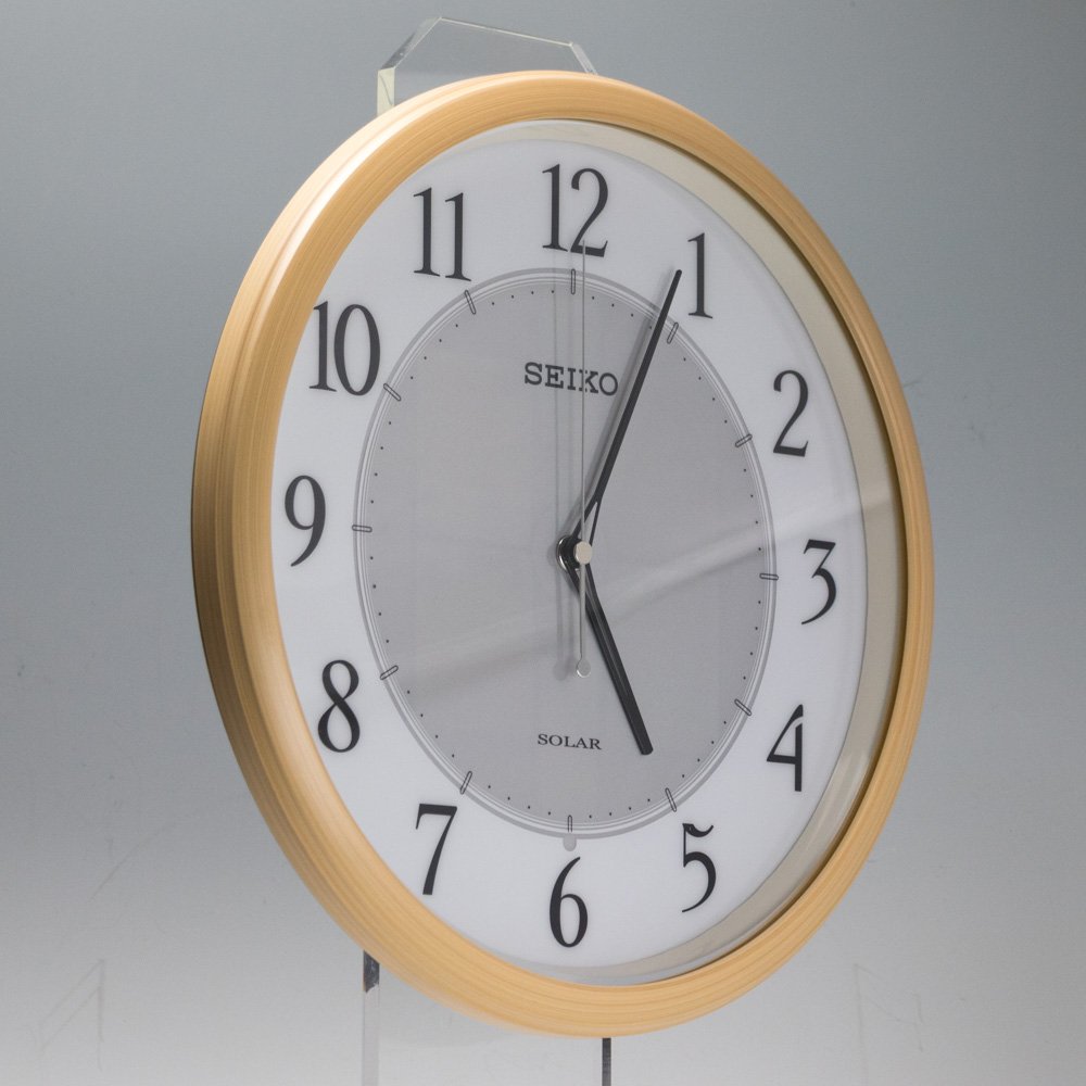 Amazon.co.jp: セイコークロック 掛け時計 SOLAR+ ソーラープラス 電波